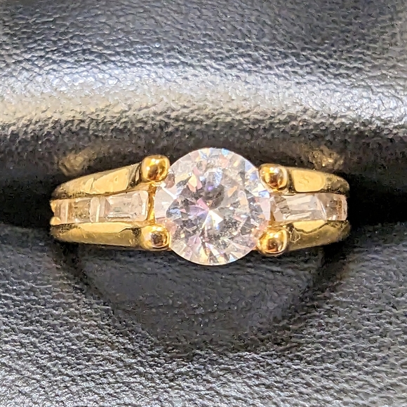 Jewelry | Diamond 18k Gold Plate Ring | Poshmark